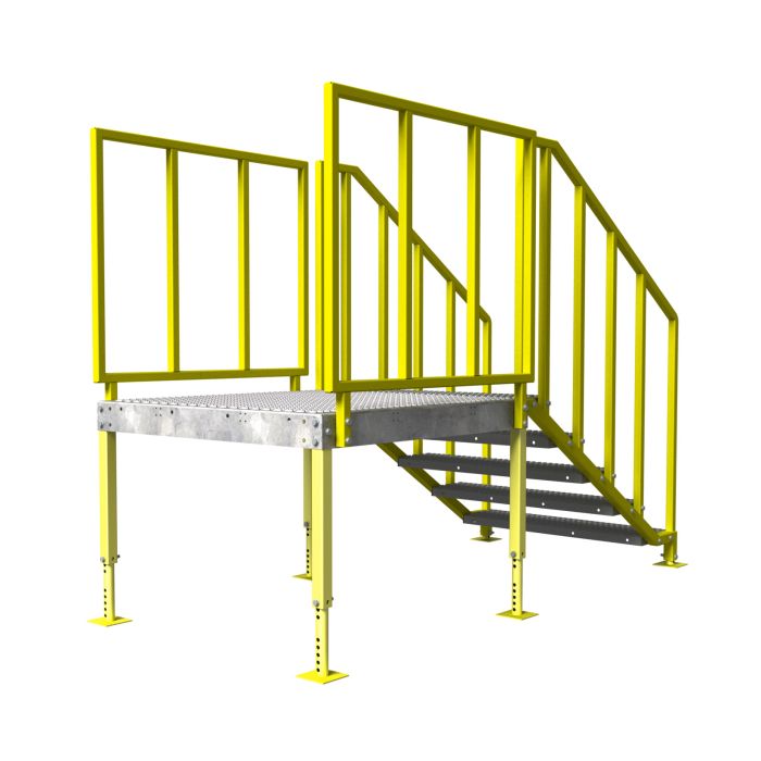 ErectaStep Portable/Movable Metal Stairs with Platform