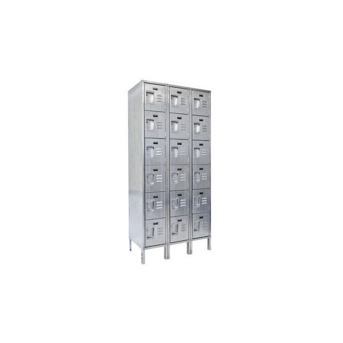Hallowell 6-Tier 304 Stainless Steel Knocked Down Lockers