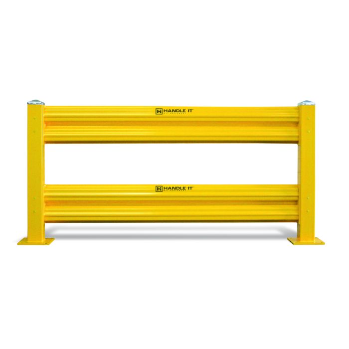 Warehouse Safety Guardrail System with Add-Ons