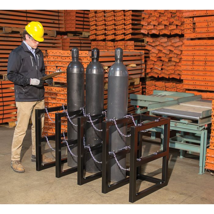 Justrite Gas Cylinder Barricade Racks