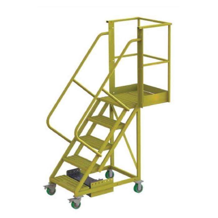 Cantilever Rolling Ladder | Tri-Arc Ladder w/ Counterweights