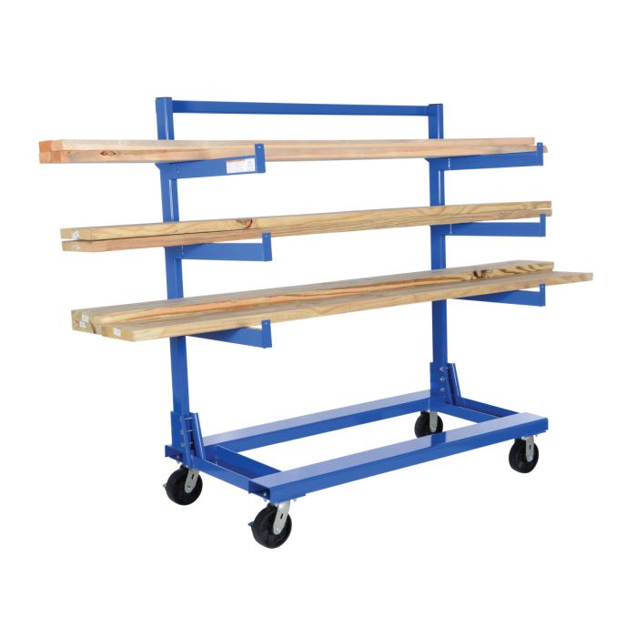 Vestil Adjustable Height Cantilever Storage Rack Carts