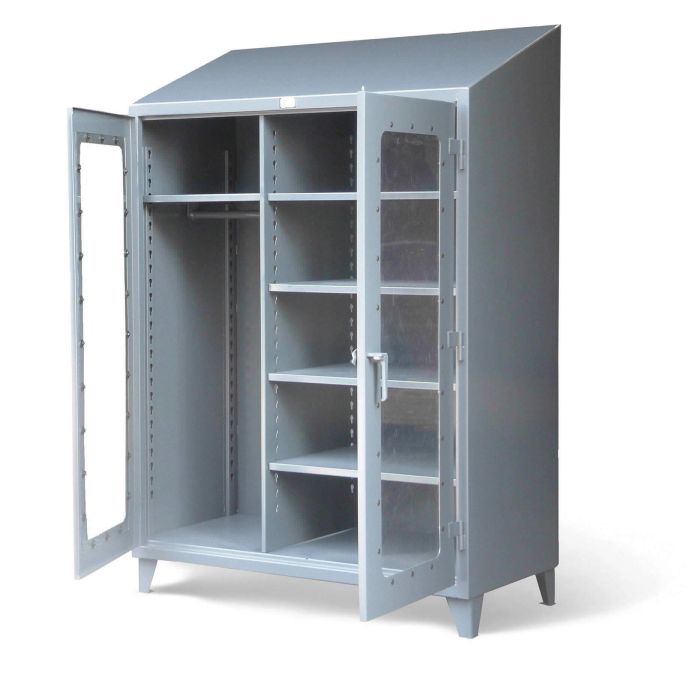Strong Hold Wardrobe Cabinets with See-Thru Doors