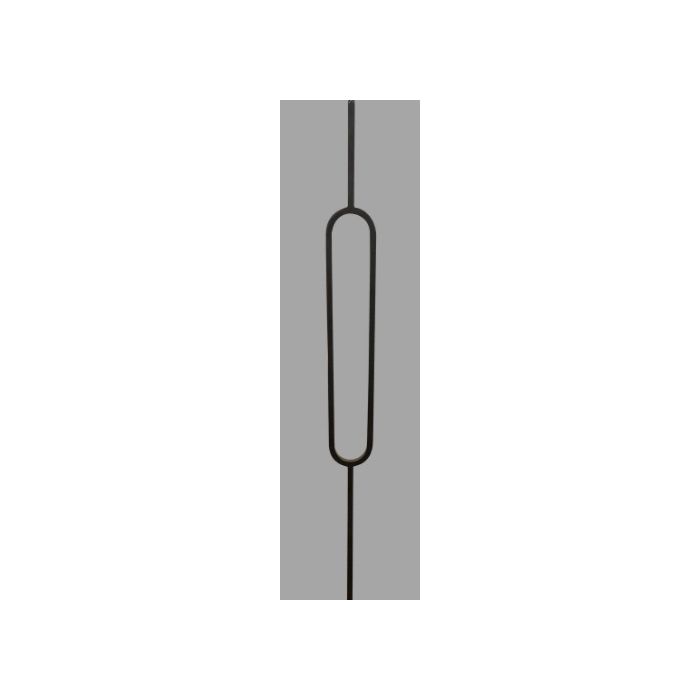 WM Coffman Liberty Oval Panel Iron Baluster - Satin Black, Lite